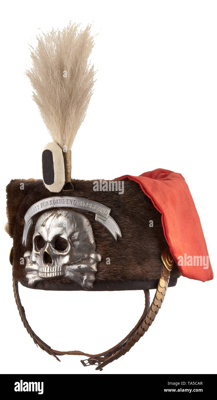 A fur cap for members of the 1st or 2nd Life Hussar Regiment Collector ...