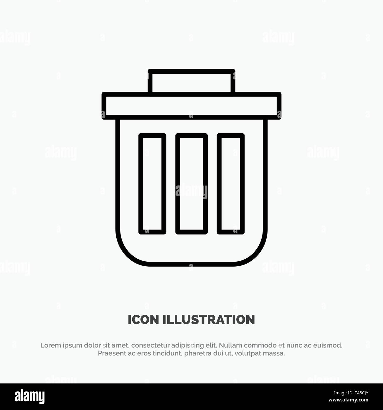 Dustbin icon vector vectors hi-res stock photography and images - Alamy