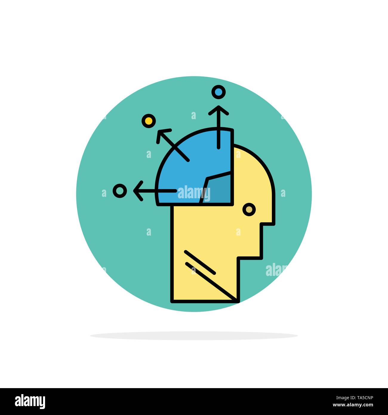 User, Man, Mind Programming, Art Abstract Circle Background Flat color ...