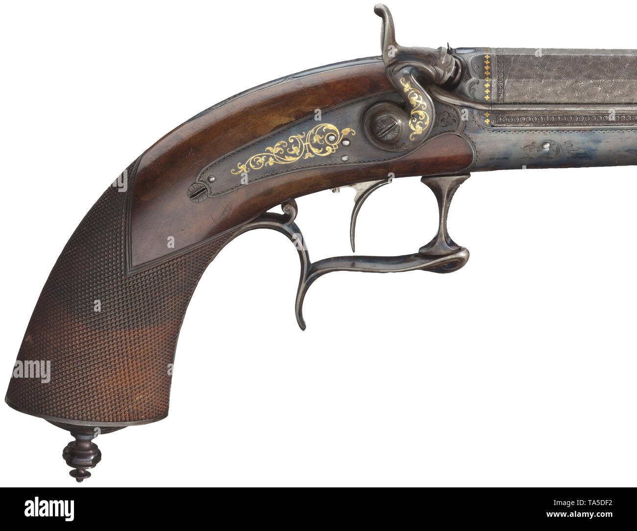 A drop barrel target pistol in its case, Anton Vinzent Lebeda, Prague ...