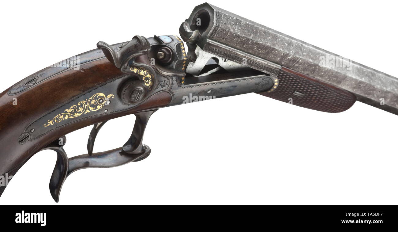 A drop barrel target pistol in its case, Anton Vinzent Lebeda, Prague ...