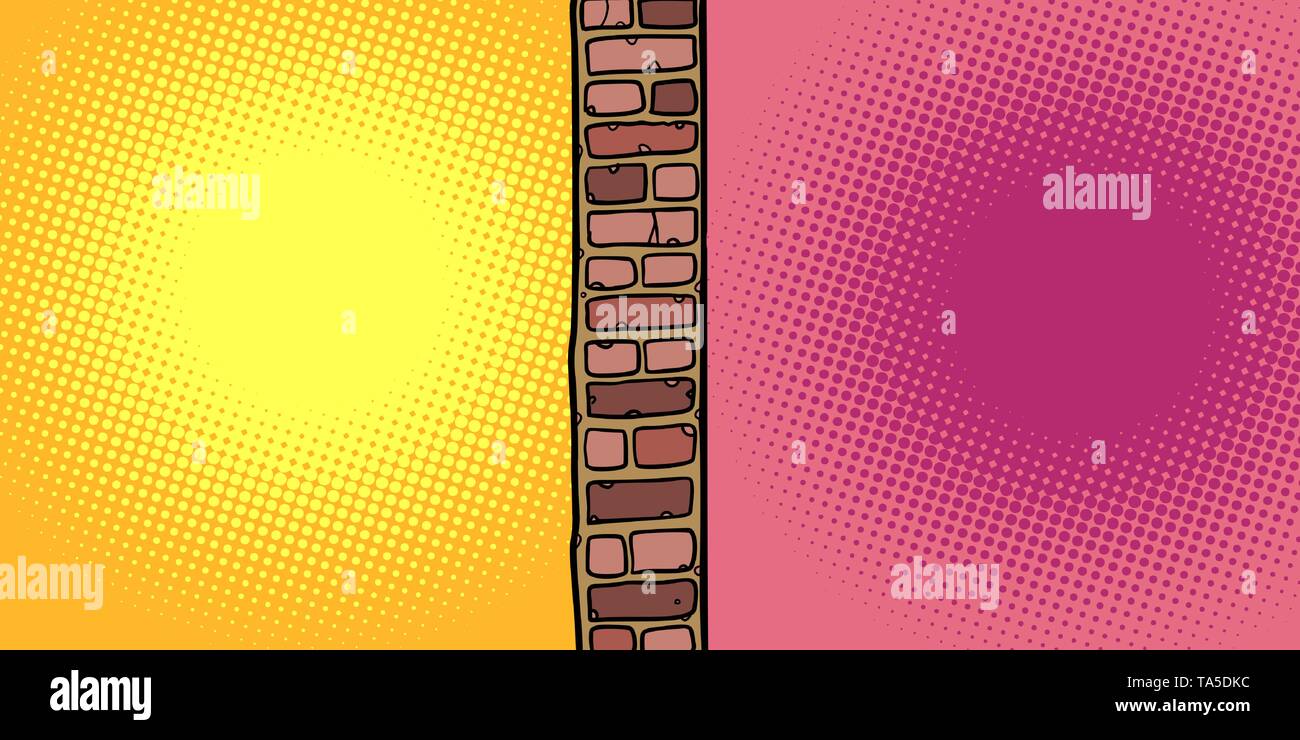 brick wall, separation obstacle Stock Vector Image & Art - Alamy