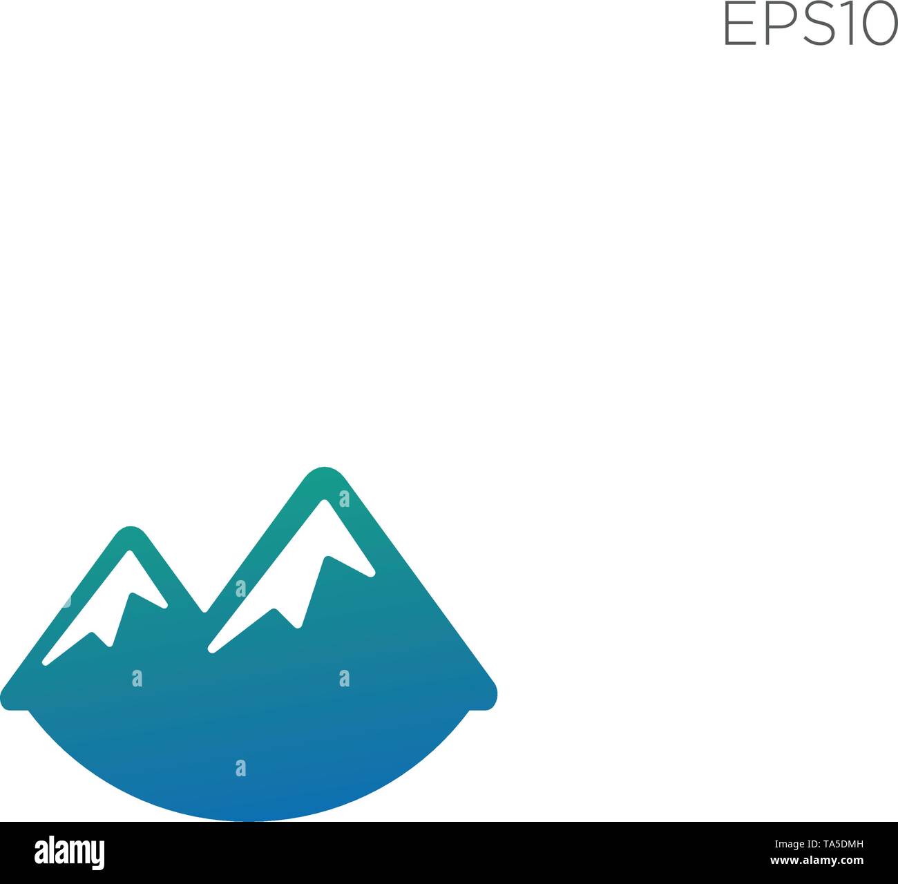 mountain hill symbol or logo icon vector isolated element Stock Vector ...