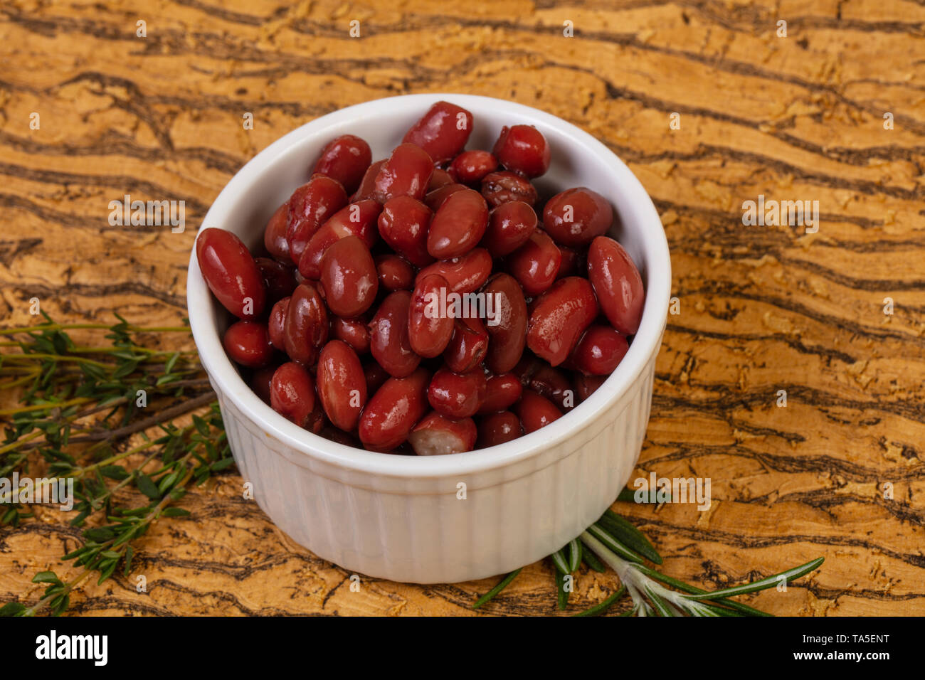 Baked red kidney with tomato sauce Stock Photo - Alamy