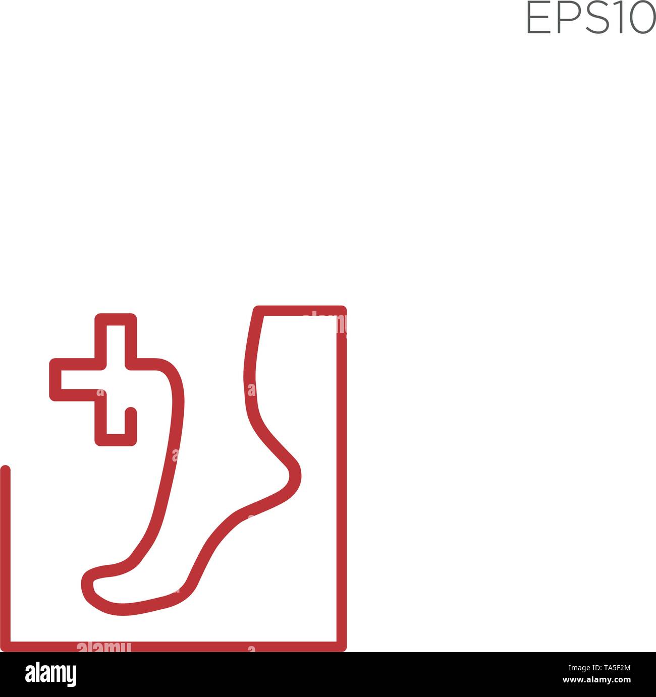 foot healthcare logo icon or symbol vector illustration element ...