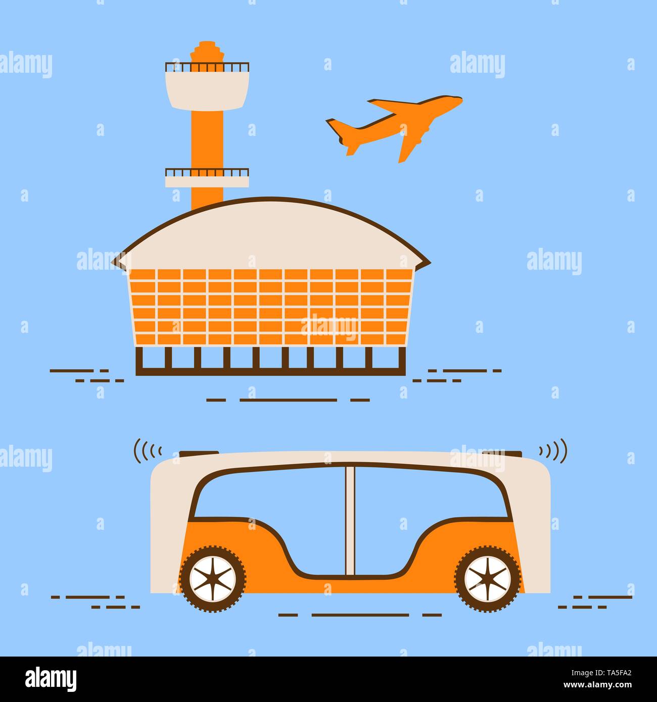 Modern new bus network Stock Vector Images - Alamy