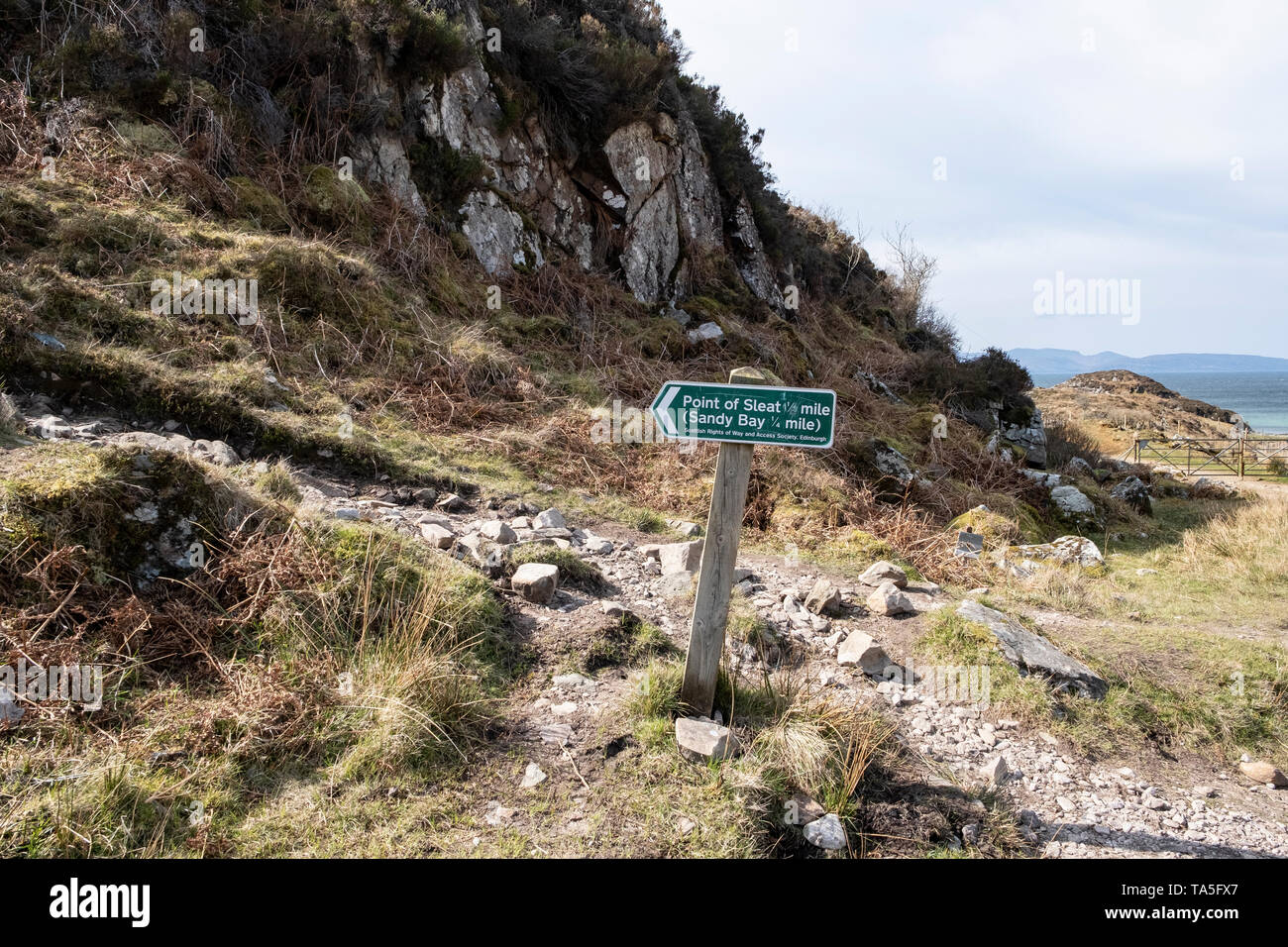 Dirt track road to the Point of Sleat, Isle of Skye, Scotland, UK Stock ...