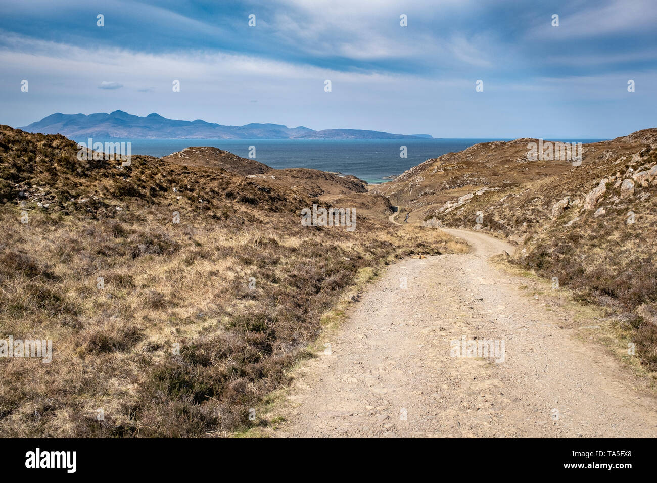 Dirt track road to the Point of Sleat, Isle of Skye, Scotland, UK Stock ...