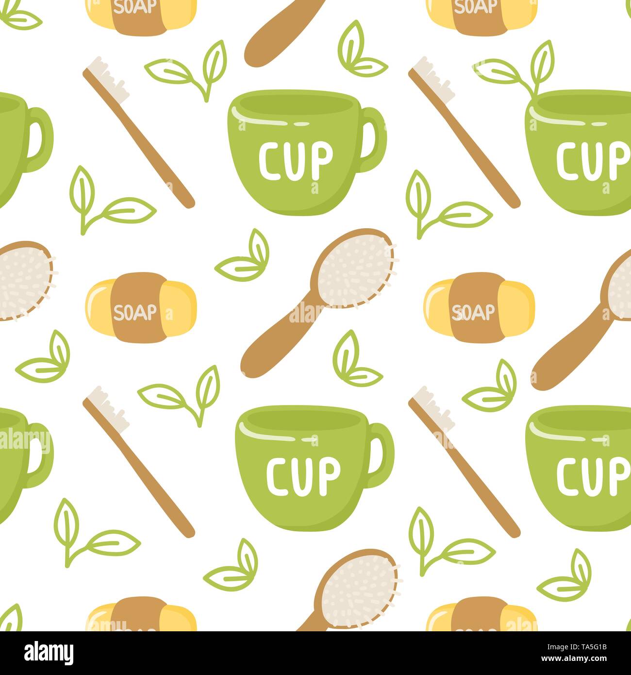 Soap on green leaf Stock Vector Images - Alamy