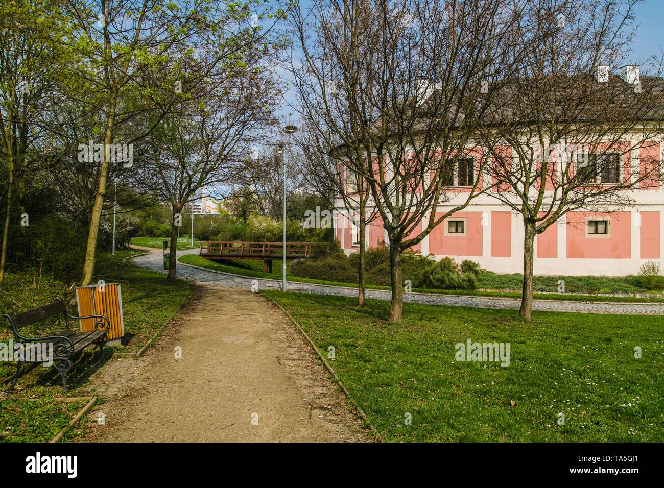 Prague, Czech Republic / Europe - April 05 2017: Chodov fortress ...