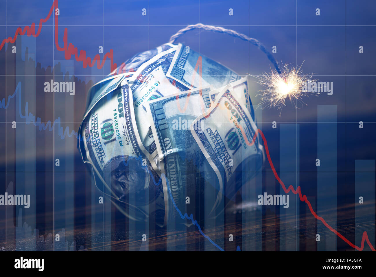 Burn down charts hi-res stock photography and images - Alamy