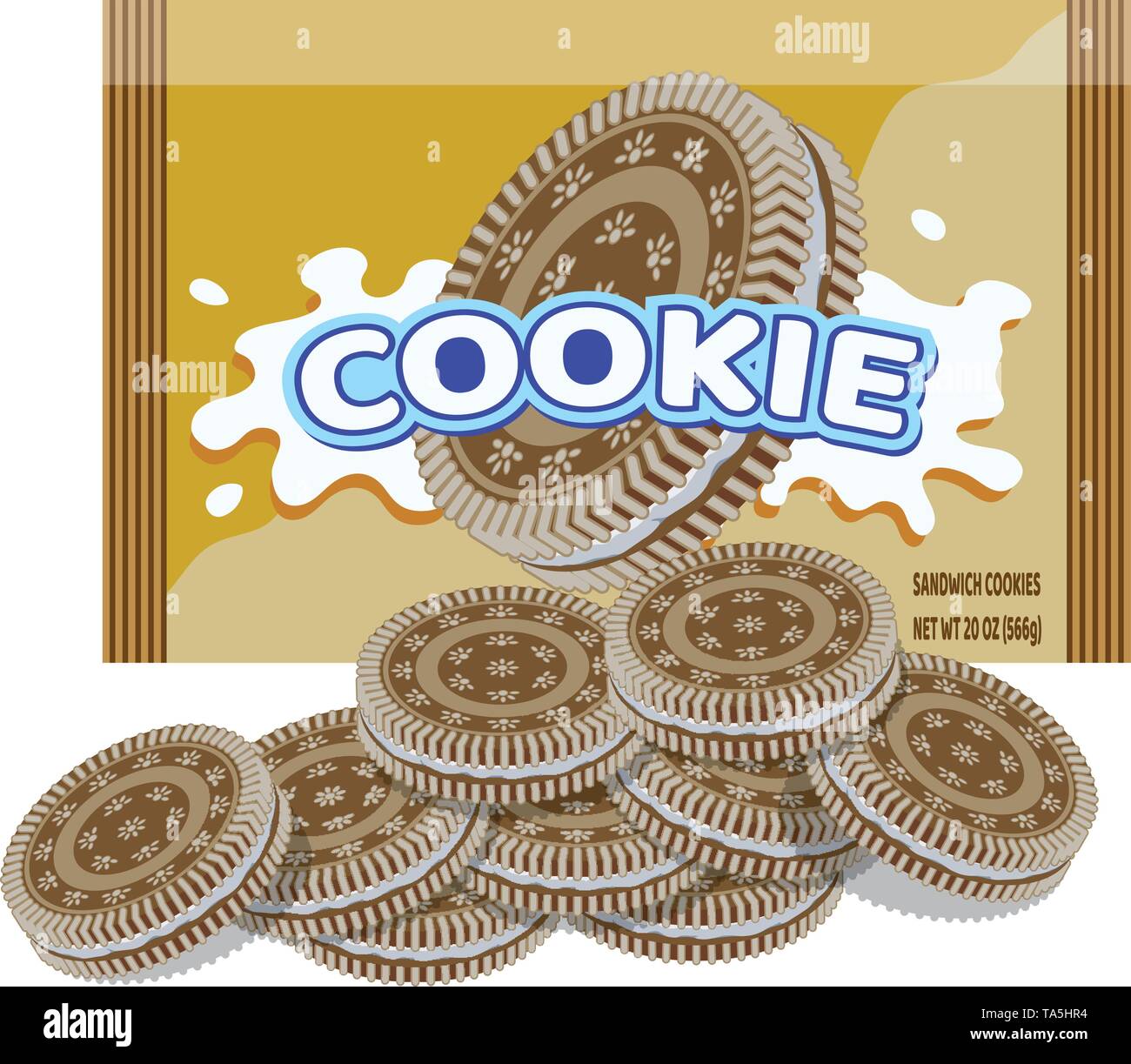 Oreo cookies and cream Stock Vector Images - Alamy