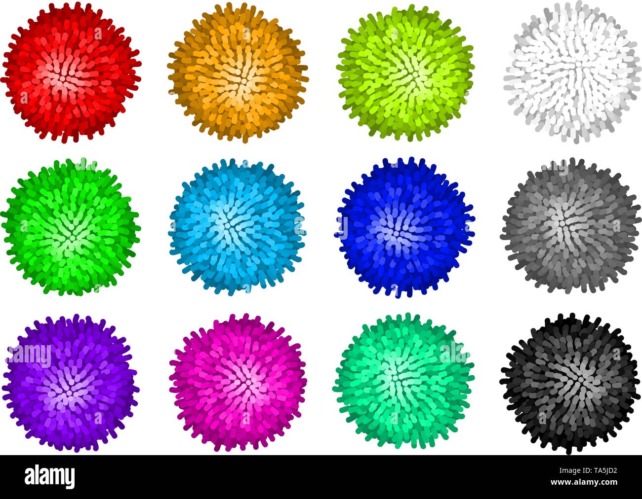 Wool pon pon Stock Vector Images - Alamy