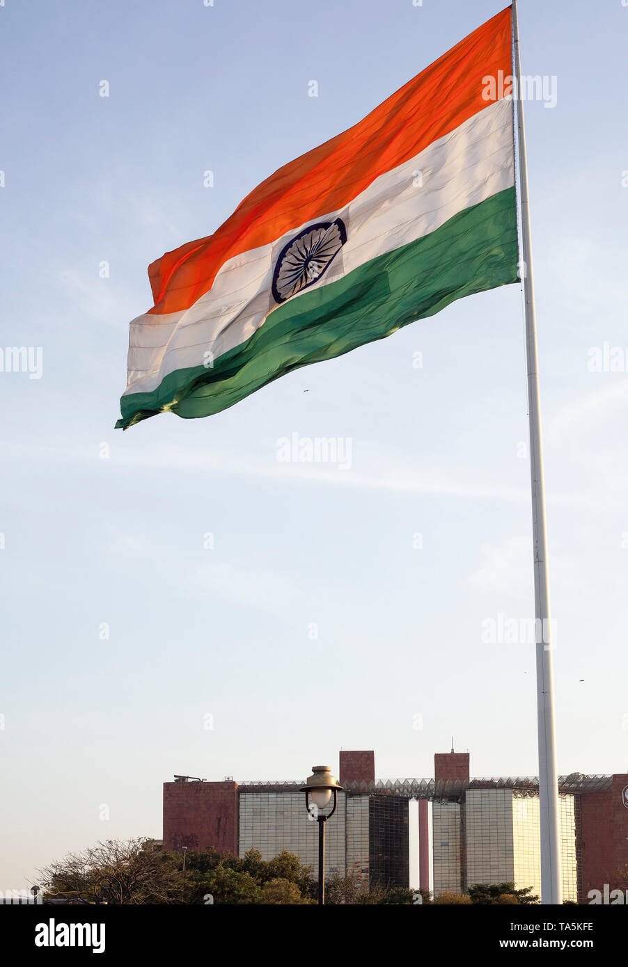 Indian flag at the Central Park at Connaught Pace in New Delhi, India ...