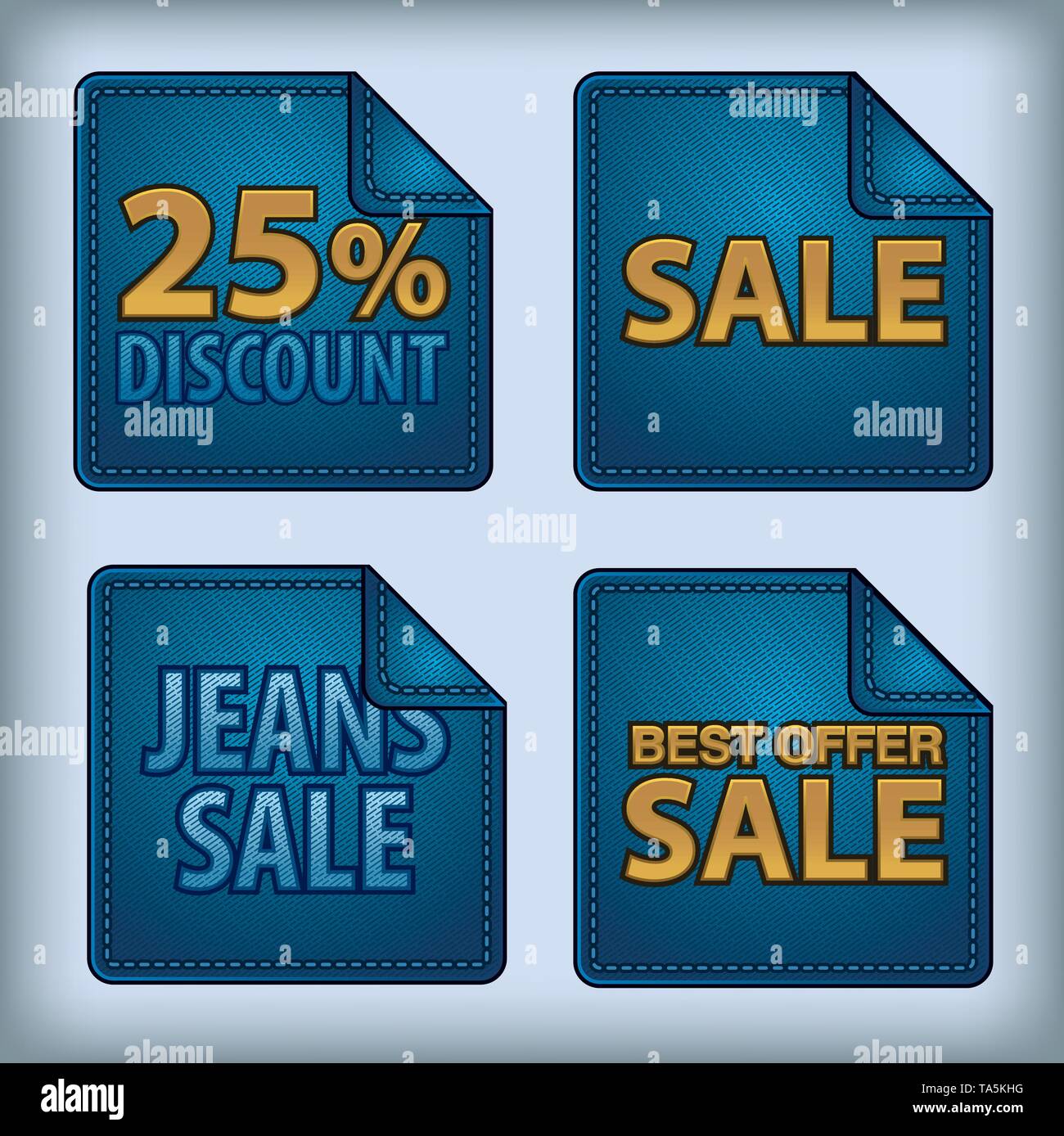 Blue jeans tags hi-res stock photography and images - Alamy