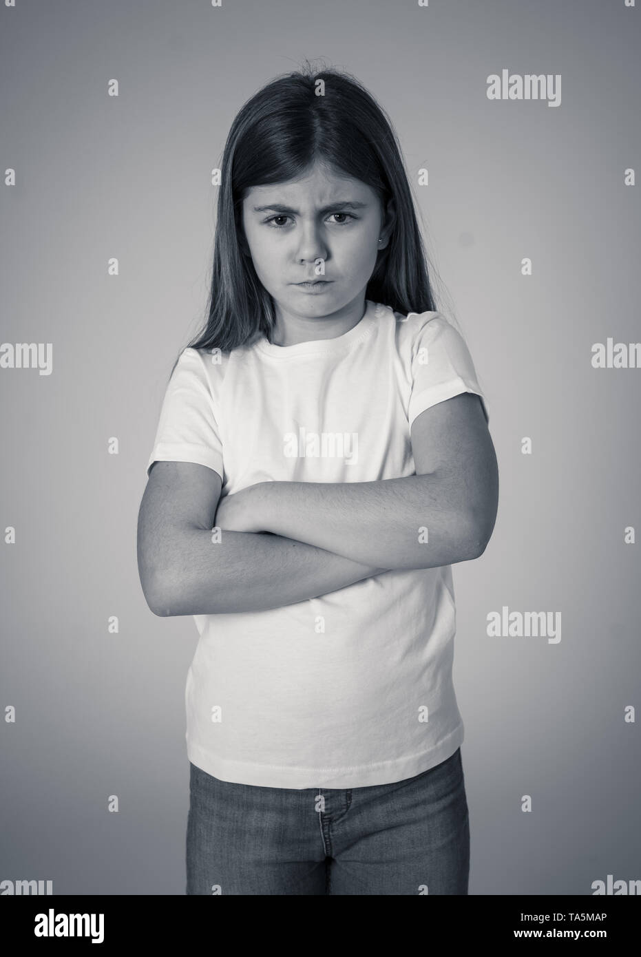 Mad child arms crossed hi-res stock photography and images - Alamy