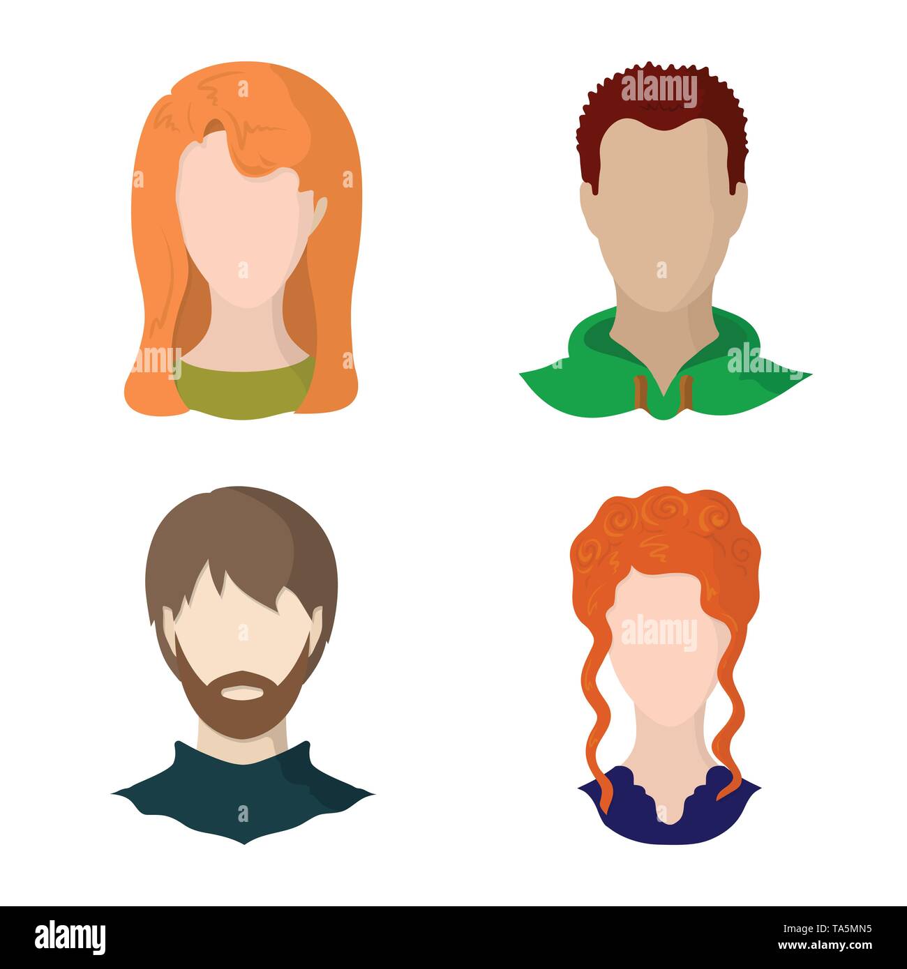 Vector design of avatar and dummy icon. Collection of avatar and figure ...