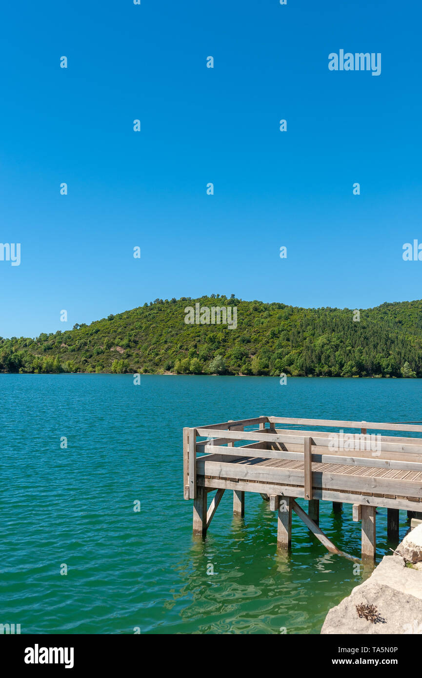 Lake Saint-Cassien, Montauroux, Var, Provence-Alpes-Cote d`Azur, France ...