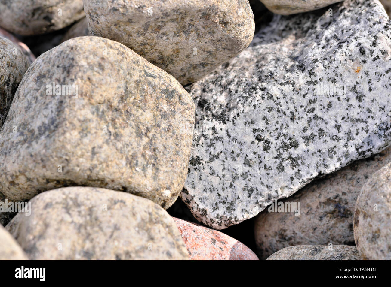 Decorative stone building pebbles close-up macro photo stone designer ...