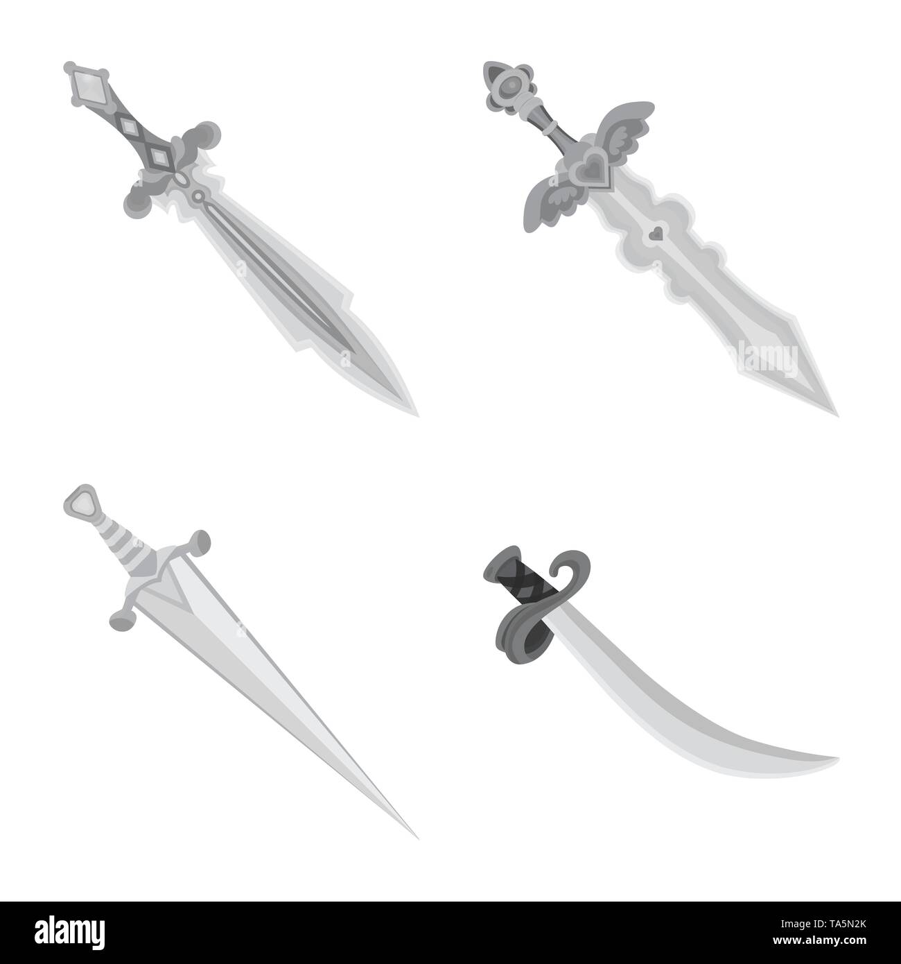 ice,handle,power,battle,glass,decoration,scimitar,mystical,silver,gold ...