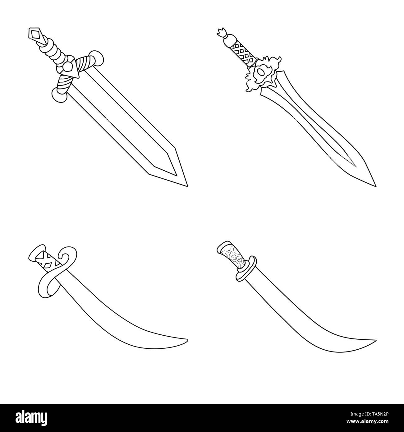 Silver scimitar Stock Vector Images - Alamy