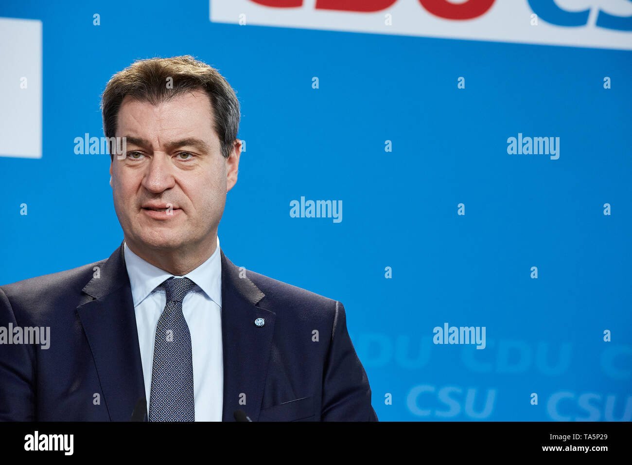 25.03.2019, Berlin, Berlin, Germany - Markus Soeder, chairman of the ...