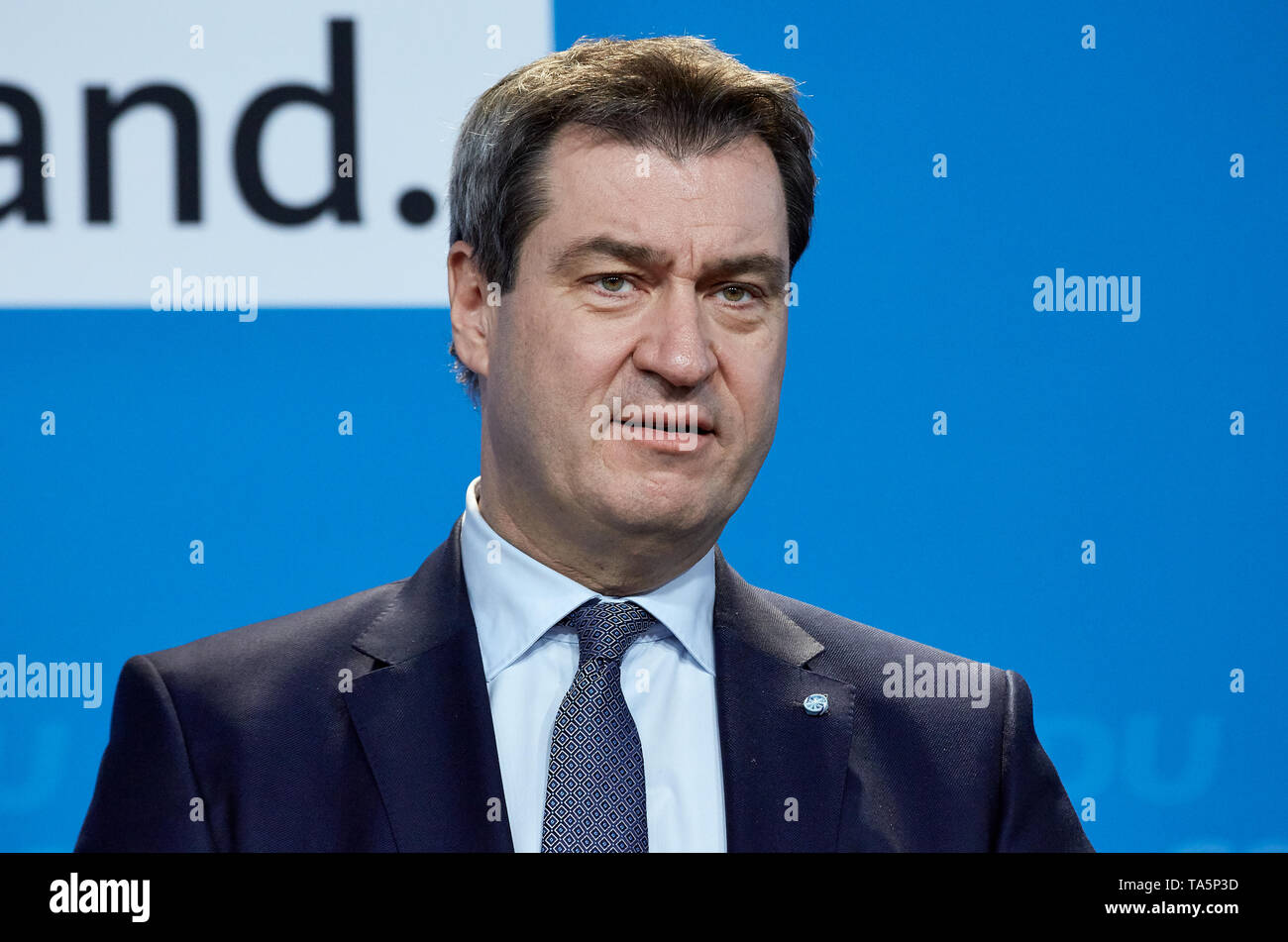 25.03.2019, Berlin, Berlin, Germany - Markus Soeder, chairman of the ...