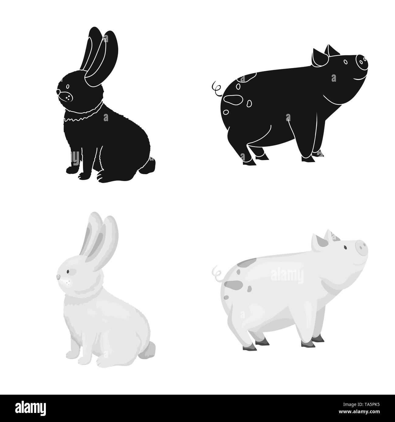 Vector design of breeding and kitchen symbol. Collection of breeding ...