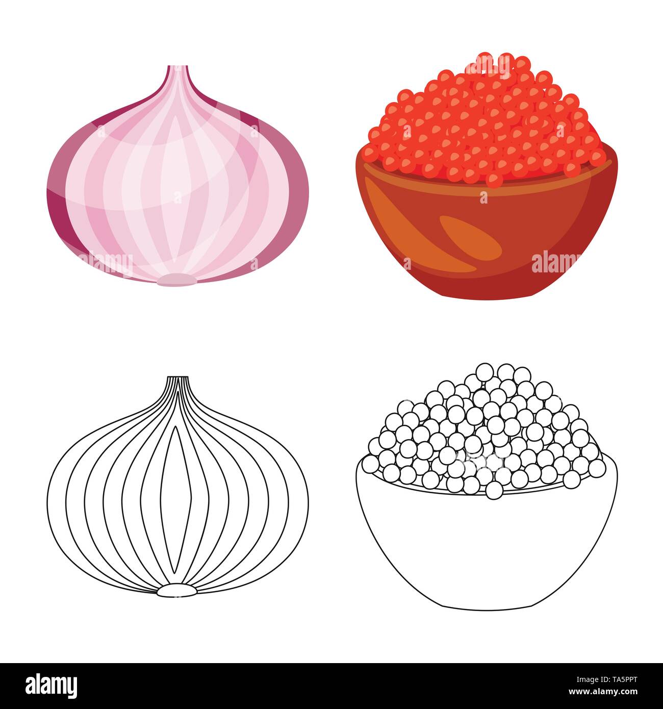 Vector illustration of taste and product logo. Collection of taste and ...