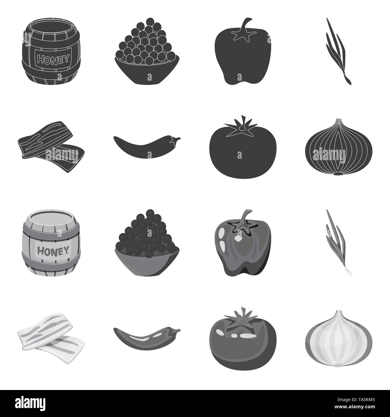 Isolated object of taste and product logo. Collection of taste and ...