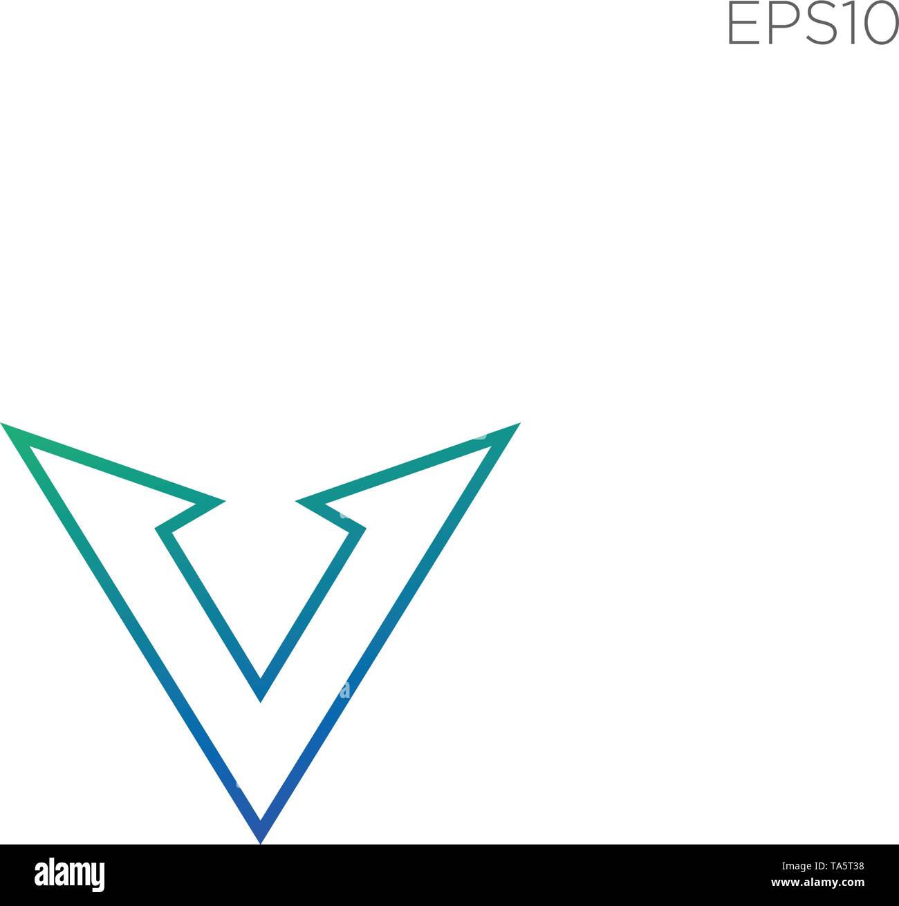 v logo minimal vector icon element isolated - vector Stock Vector Image ...
