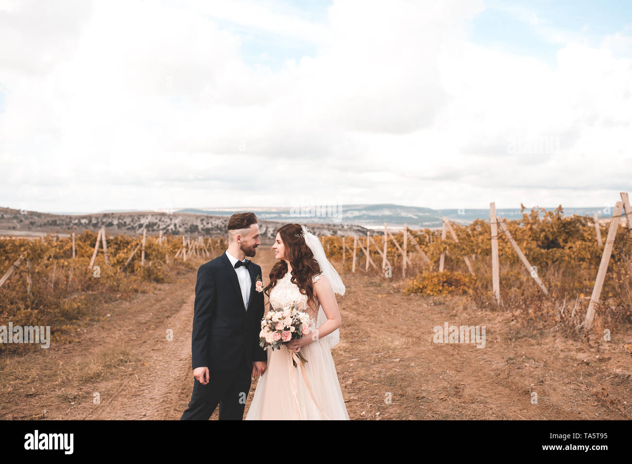 Portrait laughing bride groom hi-res stock photography and images - Alamy