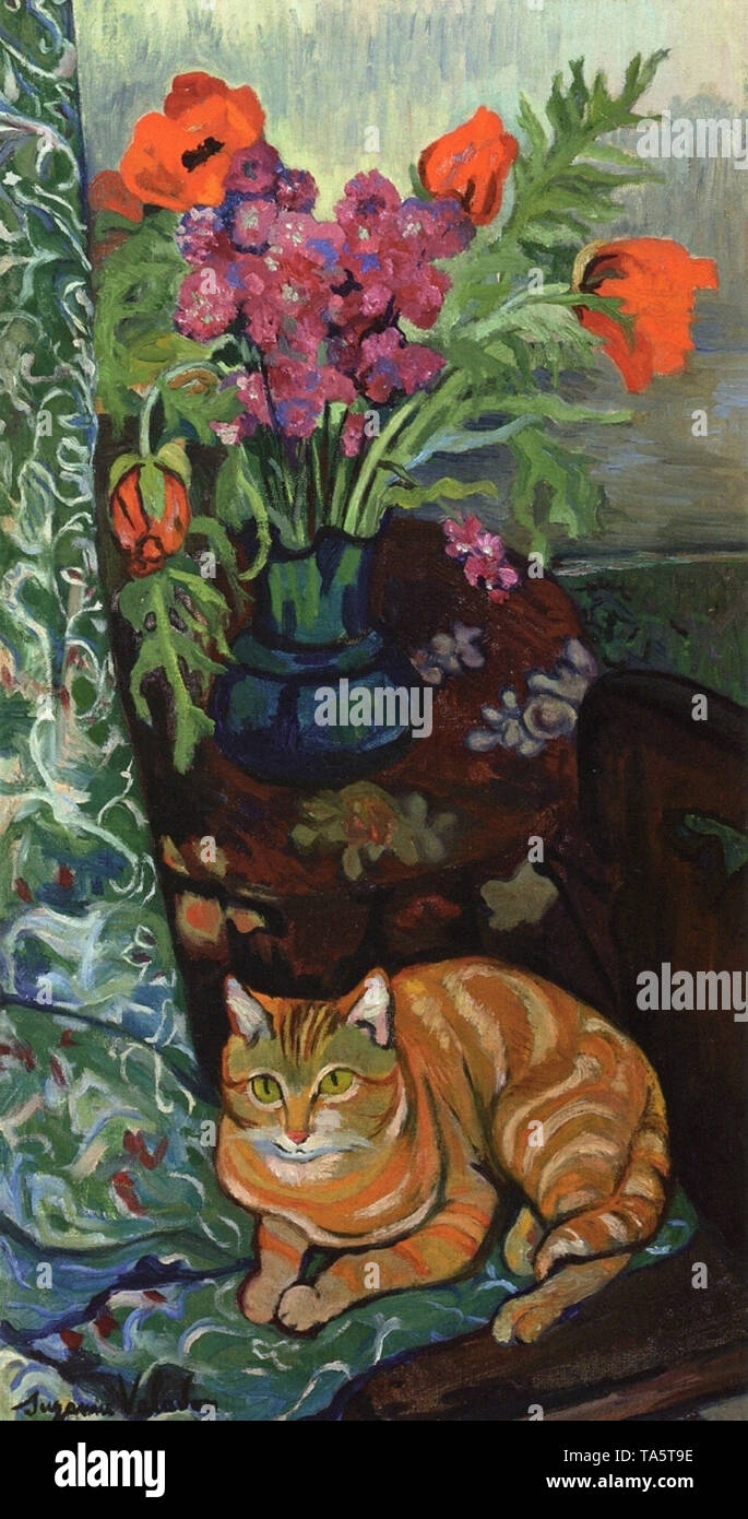 Suzanne Valadon - bouquet cat 1919 Stock Photo - Alamy
