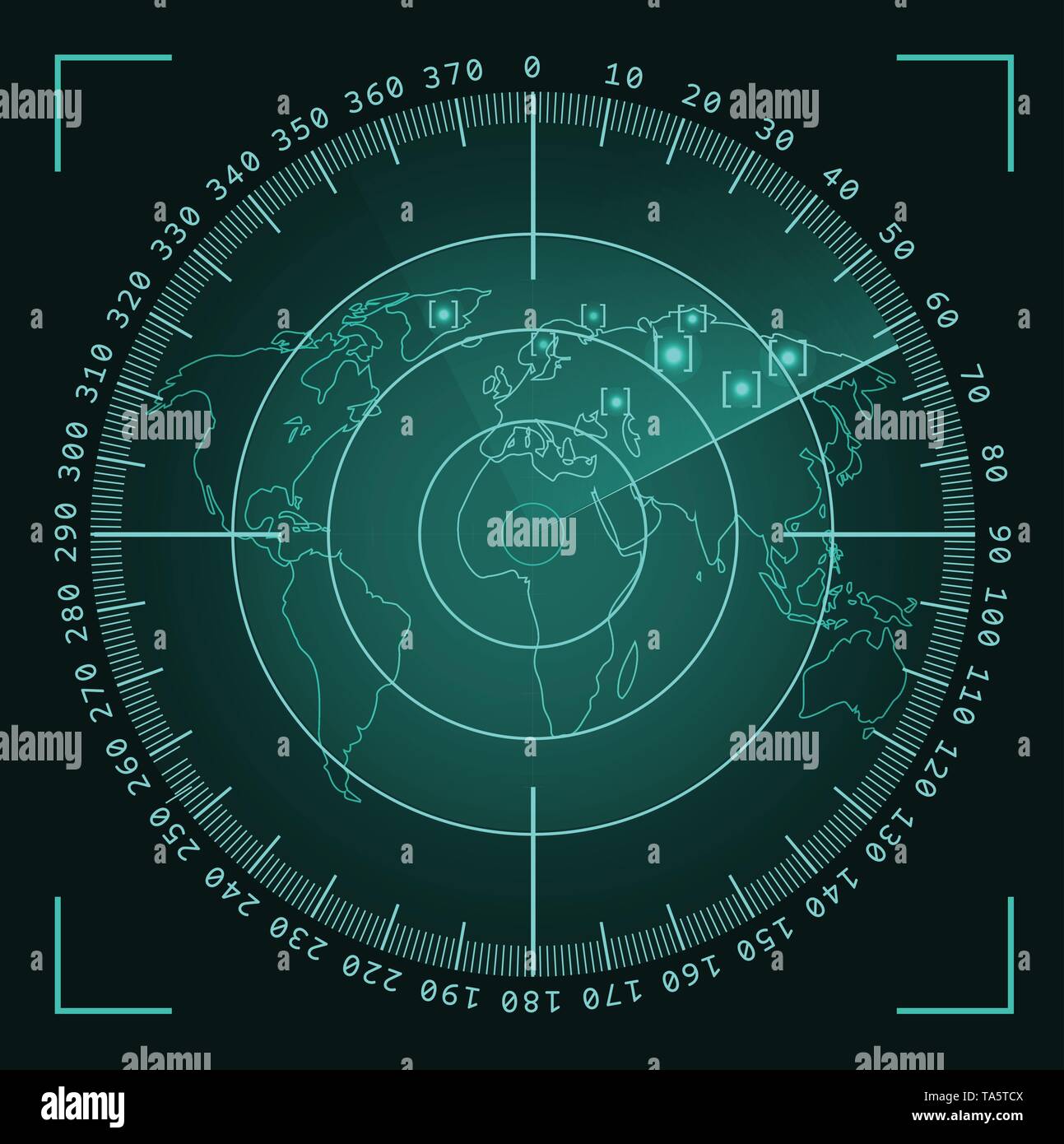 Futuristic user interface HUD tech elements for game creation or ...