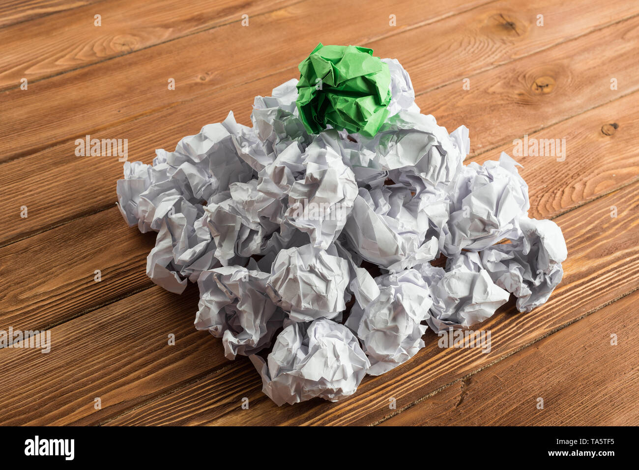 Concept of creativity and inspiration presented by many white ...