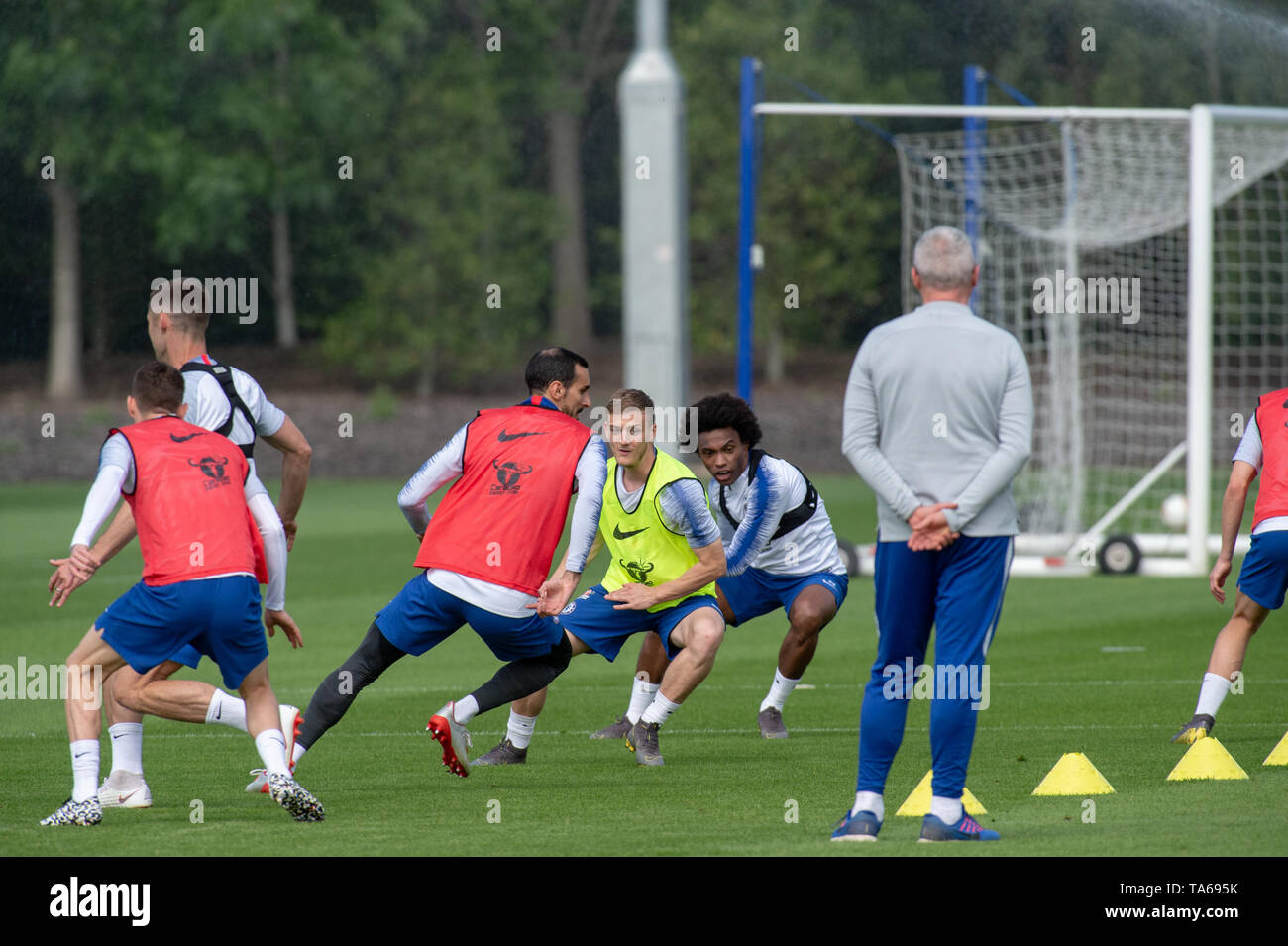 Cobham, United Kingdom. 22 May 2019. Chelsea hold an open training ...
