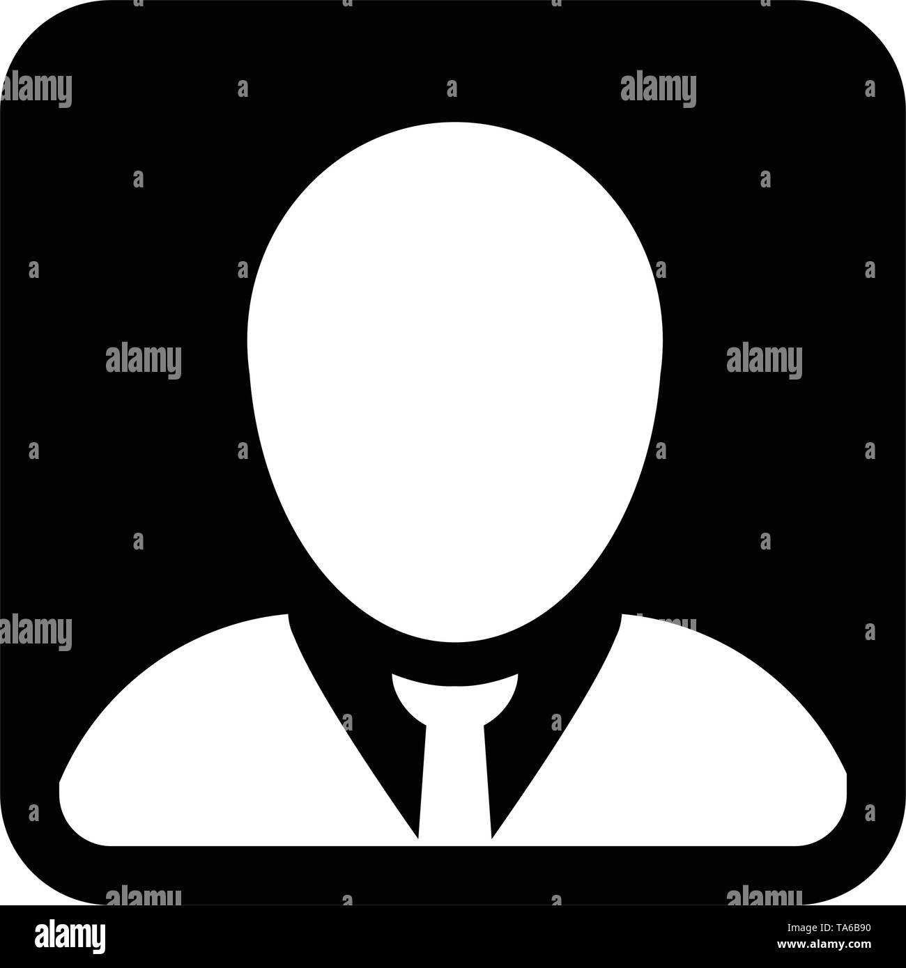 Profile icon vector male user person avatar symbol for business in flat ...