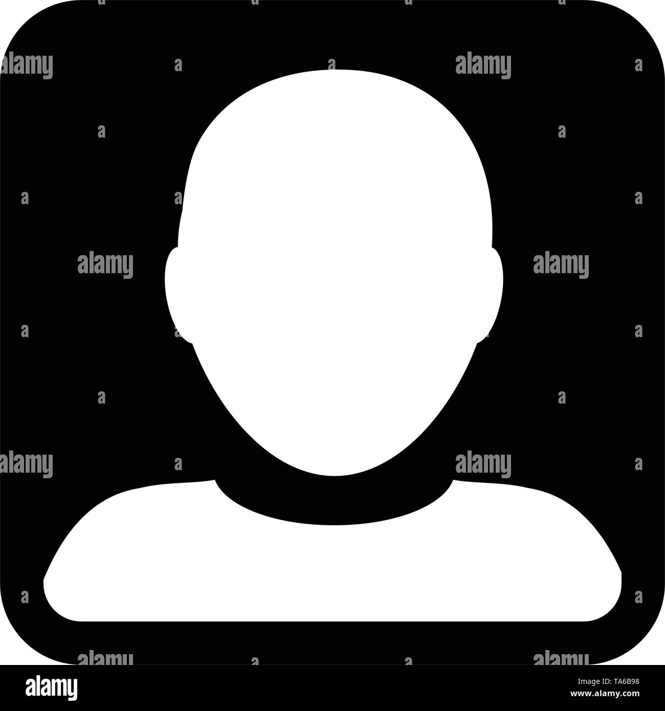 User icon vector male person profile avatar symbol for business in flat ...