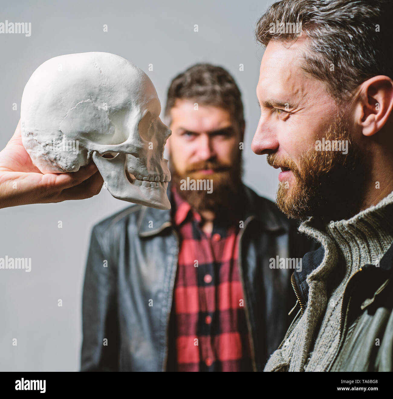 Focused on breaking fear. Psychology concept. Human fears and courage ...