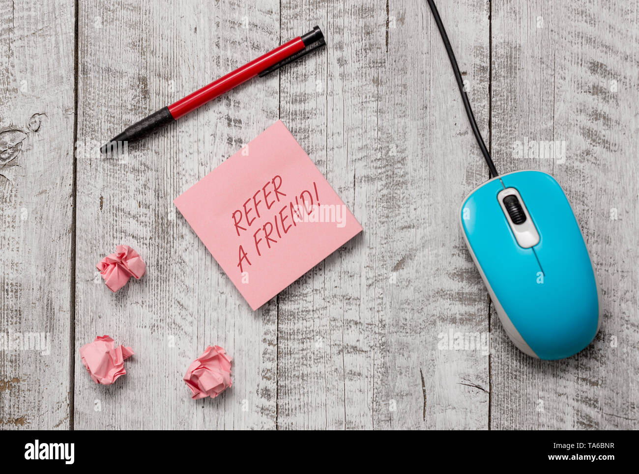 Handwriting text Refer A Friend. Conceptual photo direct someone to ...