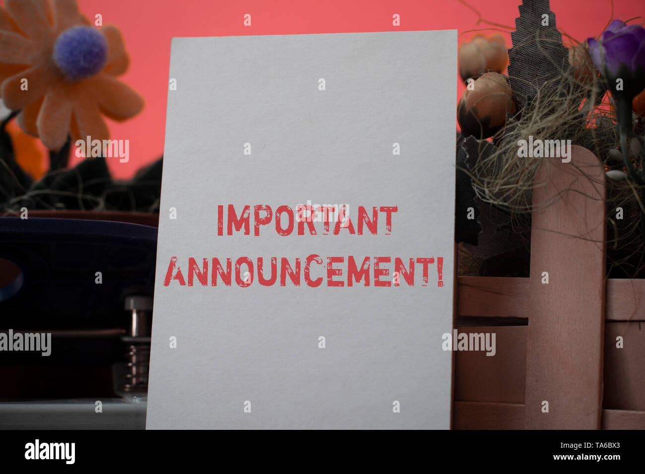 Word writing text Important Announcement. Business photo showcasing ...