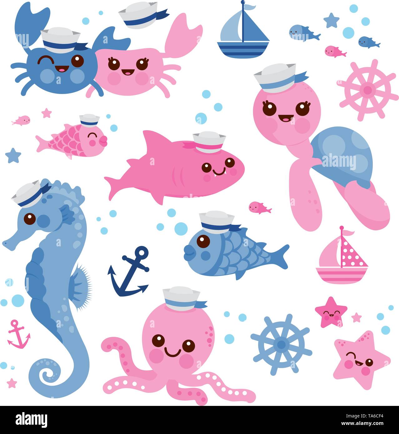 Baby ocean animals Stock Vector Images - Alamy