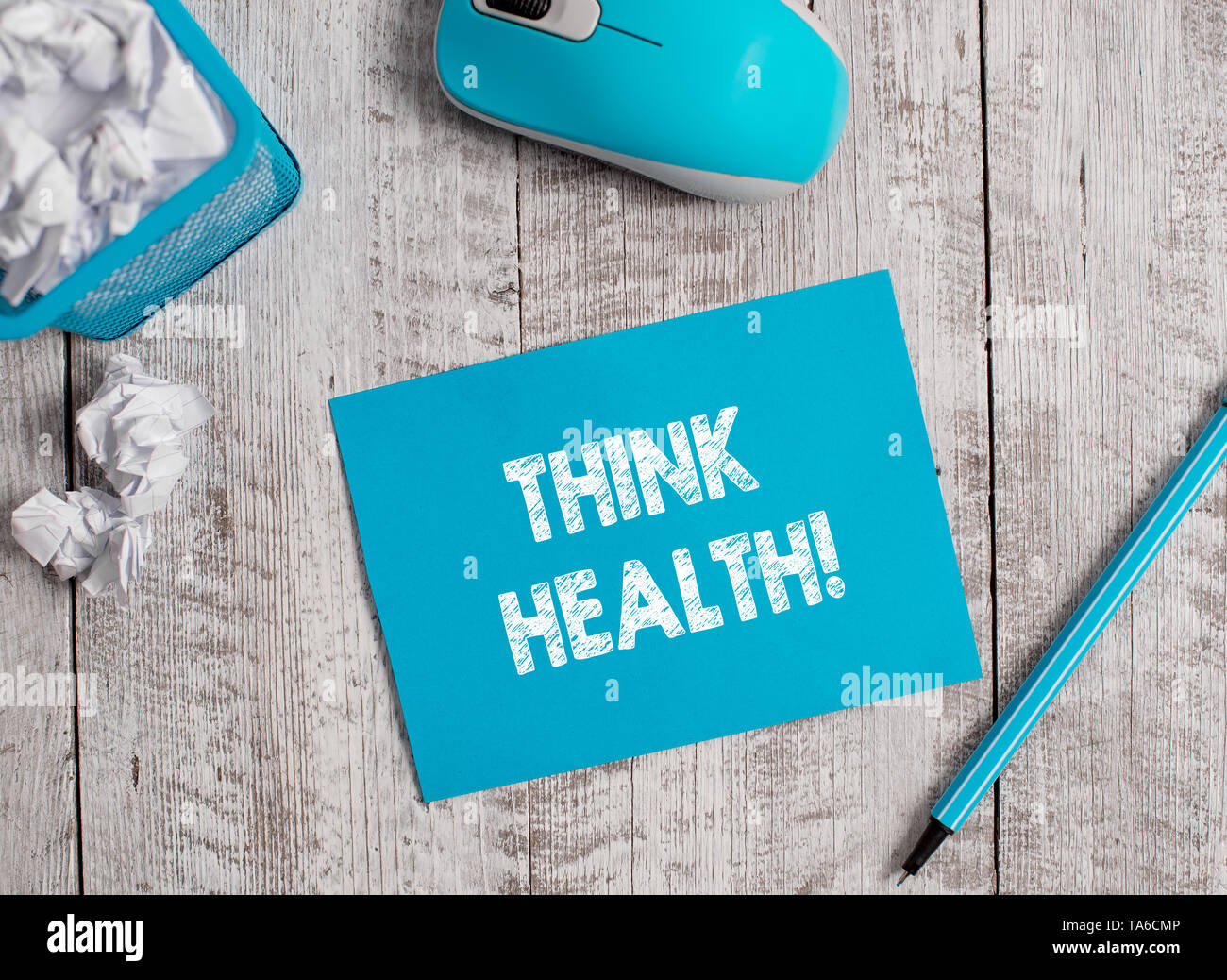 Handwriting text Think Health. Conceptual photo state of complete ...