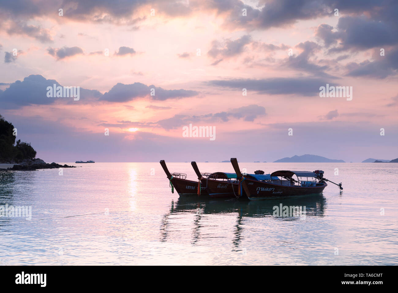Sunset view, Ko Lipe island, Thailand Stock Photo - Alamy