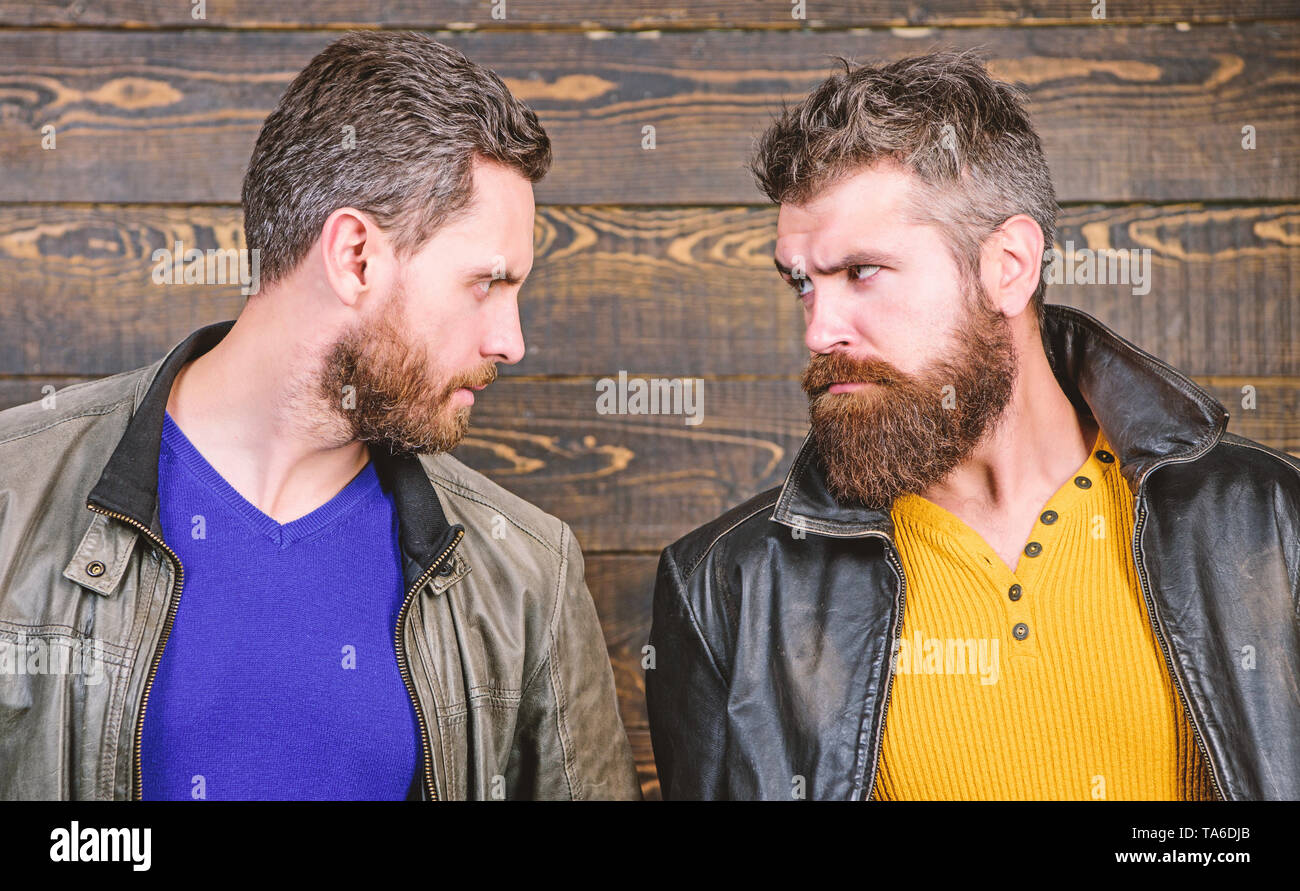 Confident competitors strict glance. Masculinity concept. Masculinity ...