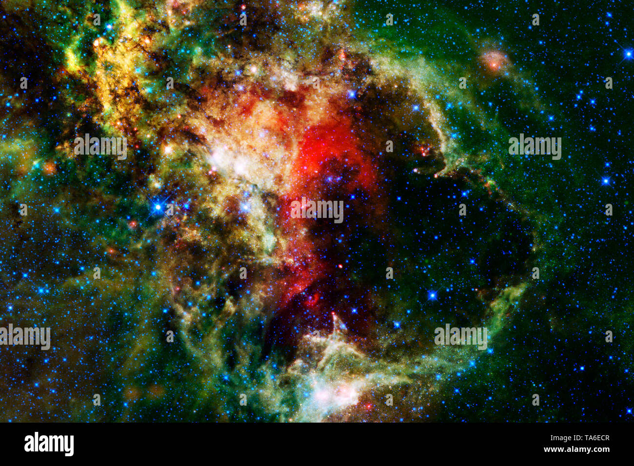 Nebula an interstellar cloud of star dust. Outer space image. Elements ...