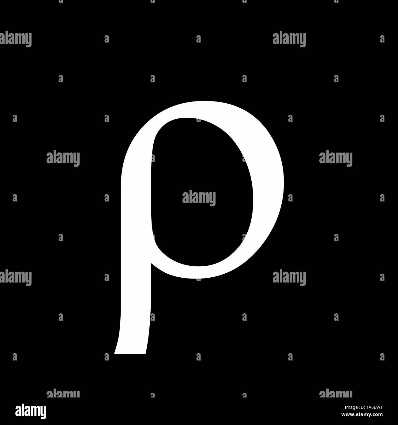 Rho greek sign Stock Vector Image & Art - Alamy