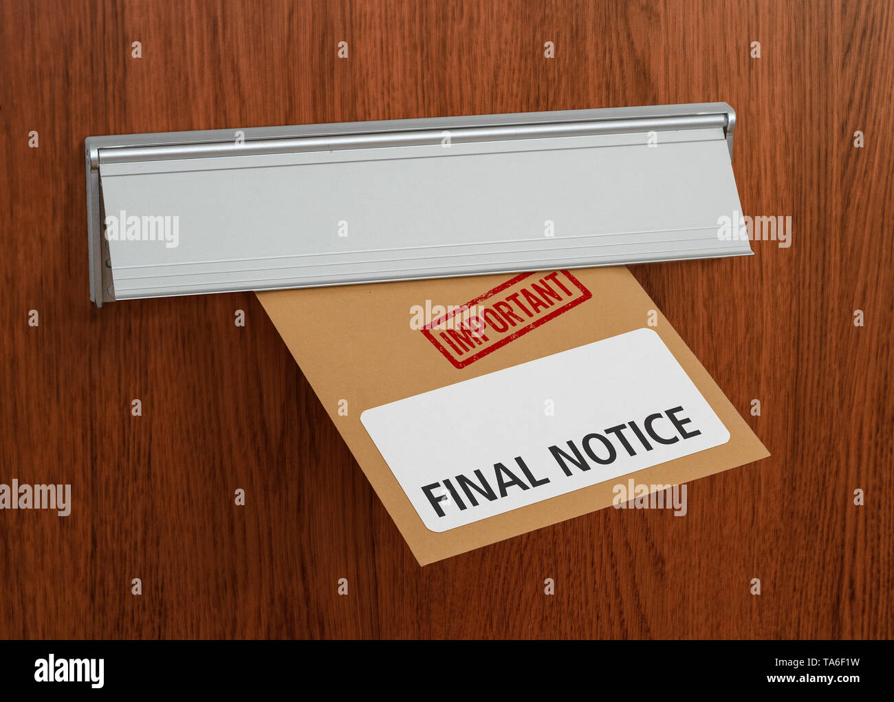 Final notice mail hi-res stock photography and images - Alamy
