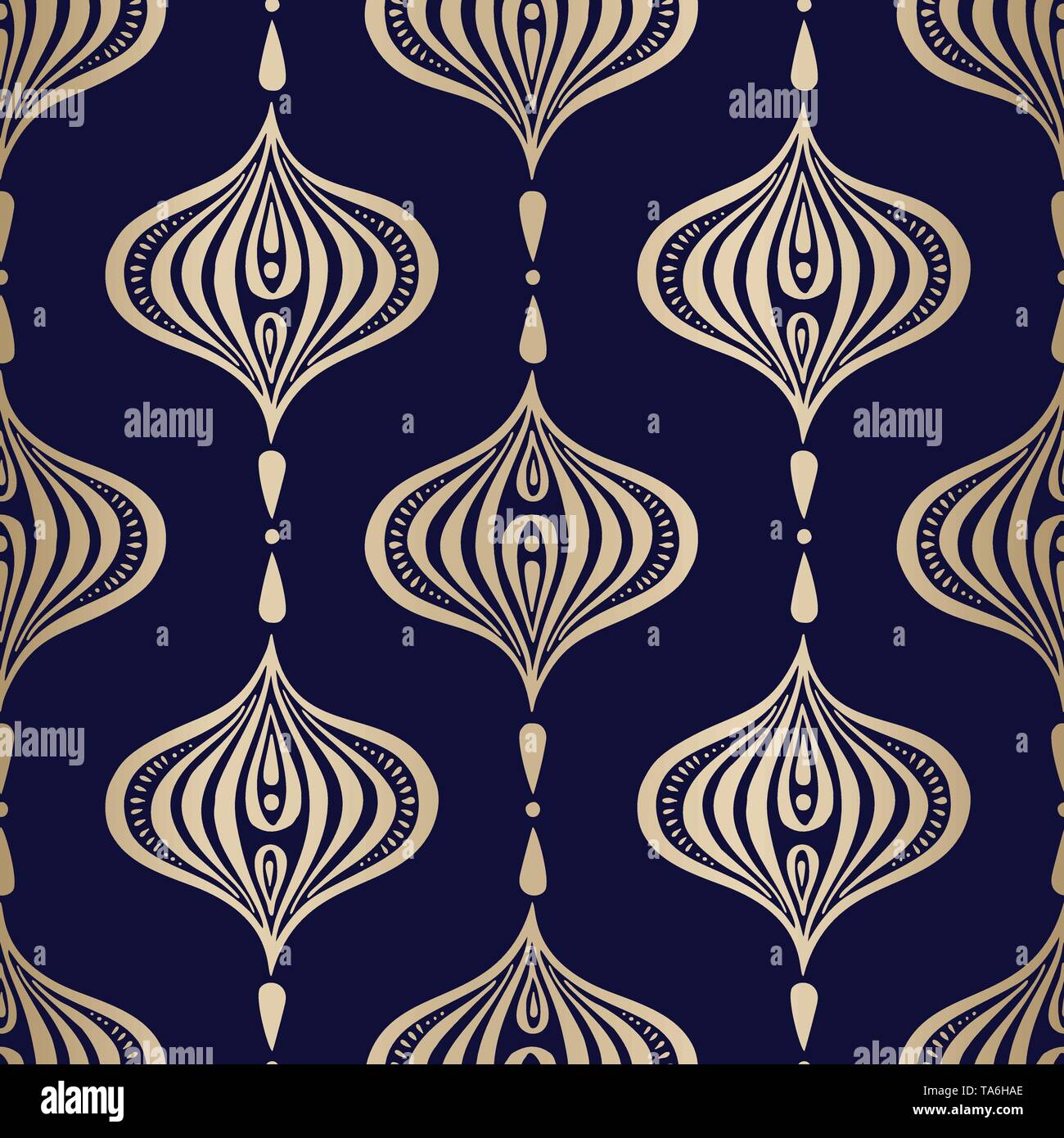 Ogee pattern for textile Stock Vector Images - Alamy