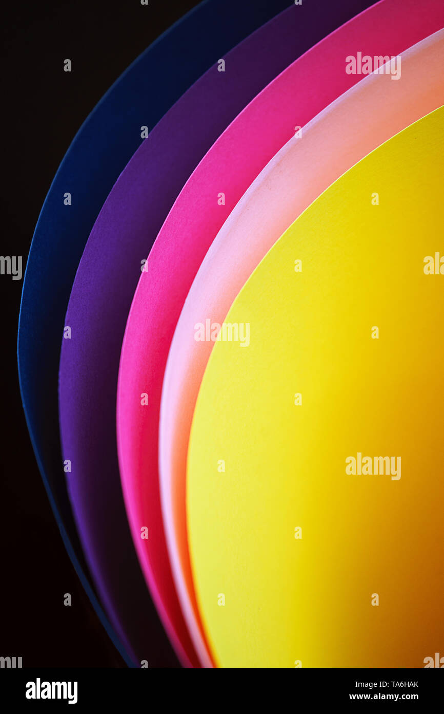 Trendy multicolor background from a cardboard of different colors Stock ...